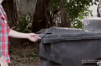 Ninja Squirrel Jumps Out Of Garbage Bin | Best Funny Gifs Updated Daily