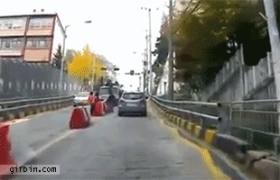 Car Avoids Out-of-control Truck By Driving Backwards | Best Funny Gifs ...