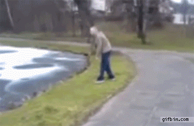 Running On Frozen Pond Fail | Best Funny Gifs Updated Daily