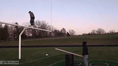 Goalpost Backflip Nut Shot | Best Funny Gifs Updated Daily