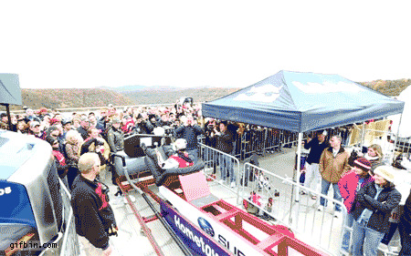 Human Catapult Off Bridge | Best Funny Gifs Updated Daily