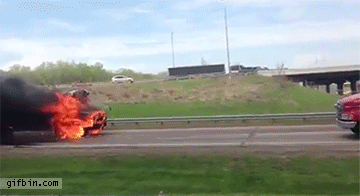 Firetruck Avoids Oncoming Flaming School Bus | Best Funny Gifs Updated ...
