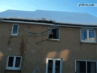 Roof Avalanche | Best Funny Gifs Updated Daily
