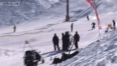Mountain Bike Snow Jump Accident | Best Funny Gifs Updated Daily