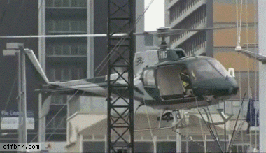 Helicopter Hits Scaffolding | Best Funny Gifs Updated Daily