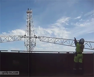 Igniting Torch On Oil Rig | Best Funny Gifs Updated Daily