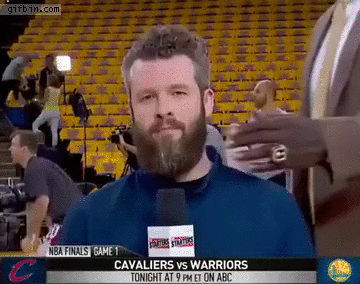 Shaquille O'Neal Gives Reporter A Beard Rub | Best Funny Gifs Updated Daily